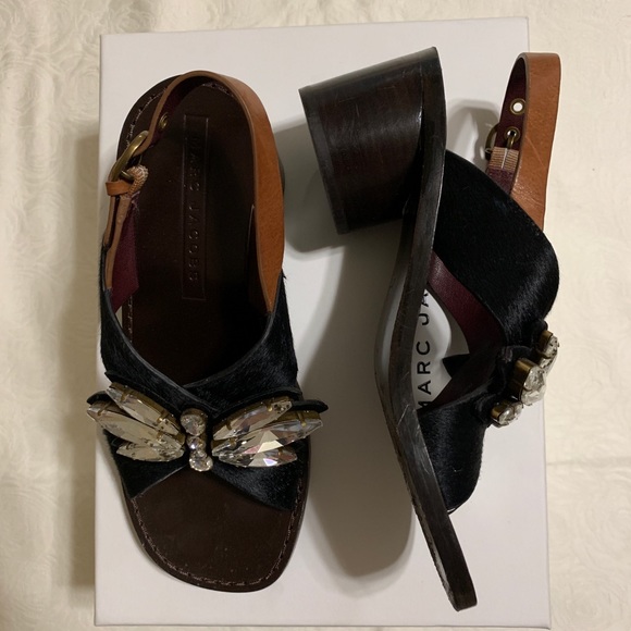 Marc Jacobs | Shoes | Marc Jacobs Genuine Calf Hair Slingback Sandal ...